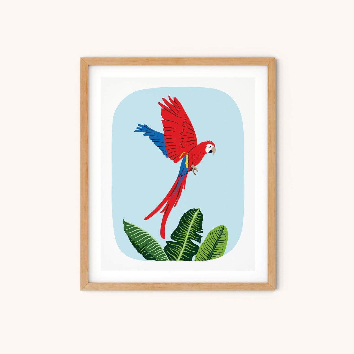 Flying Macaw Art Print – Cute Muse