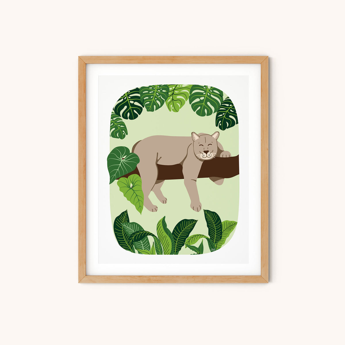 Rainforest Puma Art Print – Cute Muse